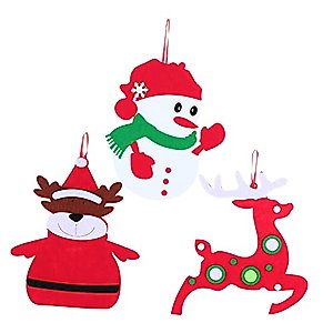 Tofficu 6pcs Office Decorations Felt Elk Hanging Ornament Christmas Decor Accessory Xmas Tree Felt Ornament The Office Decor The Office Ornaments Xmas Hanging Pendant Christmas Tree Decor