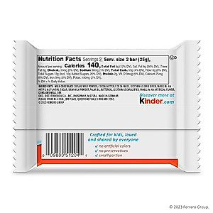 Kinder Chocolate, 18 Four Count Packs, Milk Chocolate Bar with Creamy Milky Filling, Individually Wrapped Candy, 1.8 oz Each