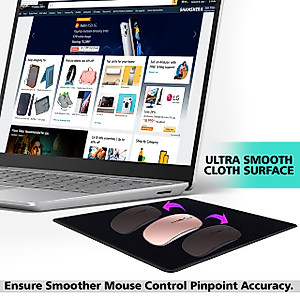 SaiTech IT 10 Pack 2mm Mouse Pad with Stitched Edges Non-Slip Rubber Base, Premium-Textured and Waterproof Mousepads Bulk, Mouse Pad for Computers, Laptop, Office & Home, 8.66 x 7.1 inch