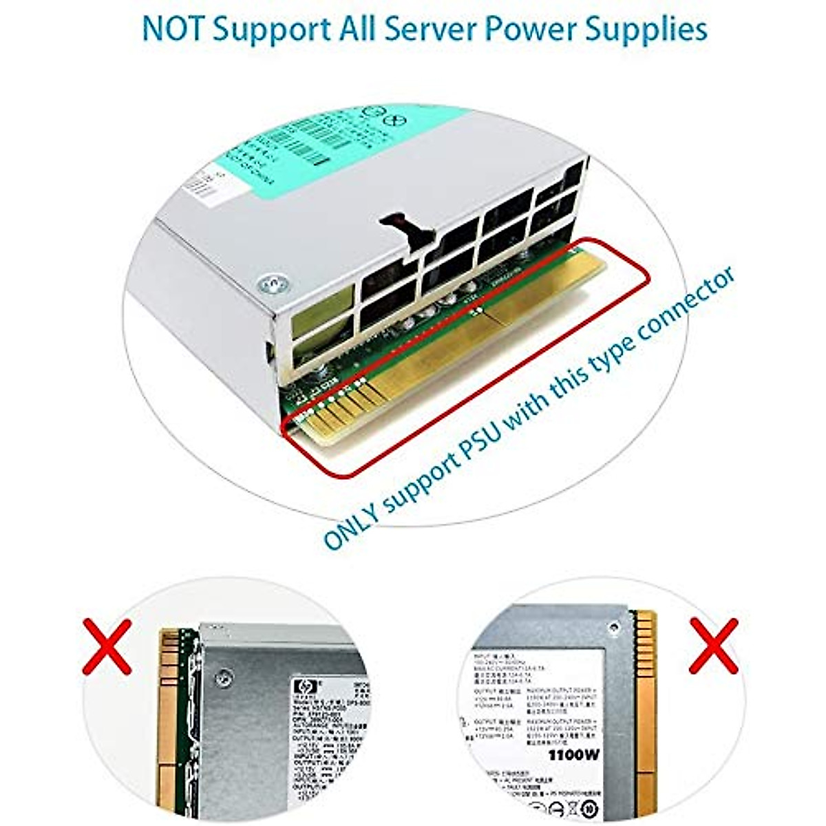 S-Union Ethereum ETH ZEC Mining GPU 1200w/750w PSU Breakout Board 12V for DPS-1200FB DPS-1200QB PS-2751-5Q HSTSN-PL12 DPS-700LB PS-2112-5L DPS-750RB DL580 Series (with Power Button)
