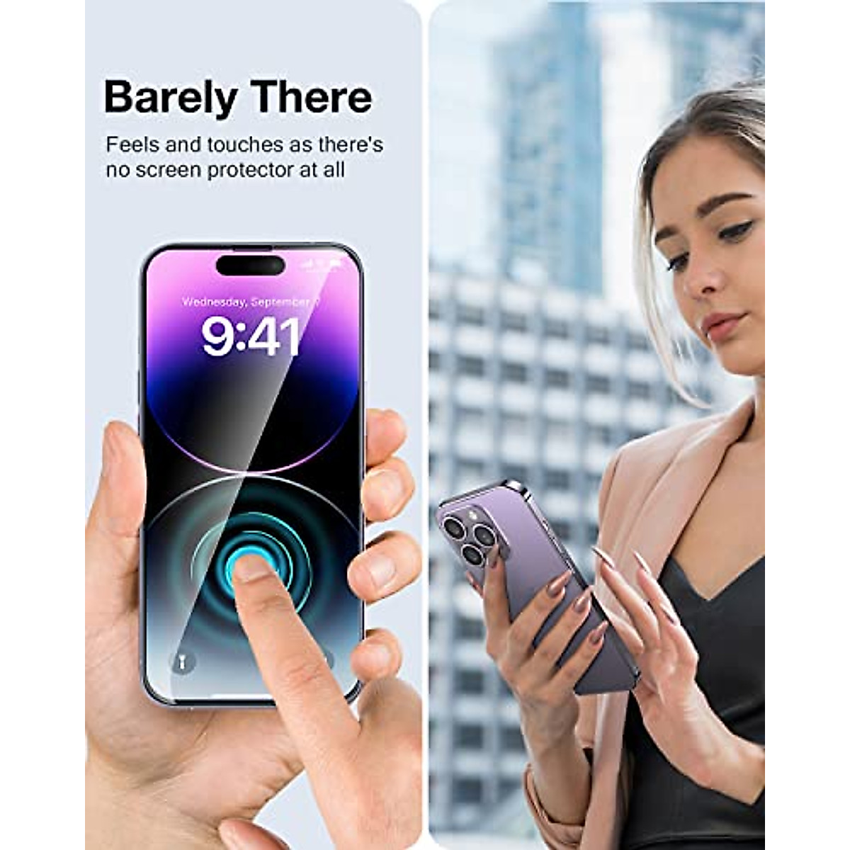 EGV 3 Pack Screen Protector for iPhone 14 Pro Max 6.7-inch, 9H Hardness iPhone 14 Pro Max Tempered Glass Cover With Align Frame, Clear Protective Glass Screen, Case Friendly, Easy Install, Bubble Free