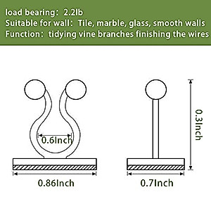 henvkoli Plant Clips,Vine Clips for Climbing Plants,100Pcs Wall Plants Climber,Plant Clips for Climbing Plants Self-Adhesive Plant Clips Fixing Hook Wall Vine Supports Traction Wall Clip