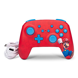 PowerA Enhanced Wired Controller for Nintendo Switch - Woo-hoo! Mario, Gamepad, game controller, wired controller, officially licensed