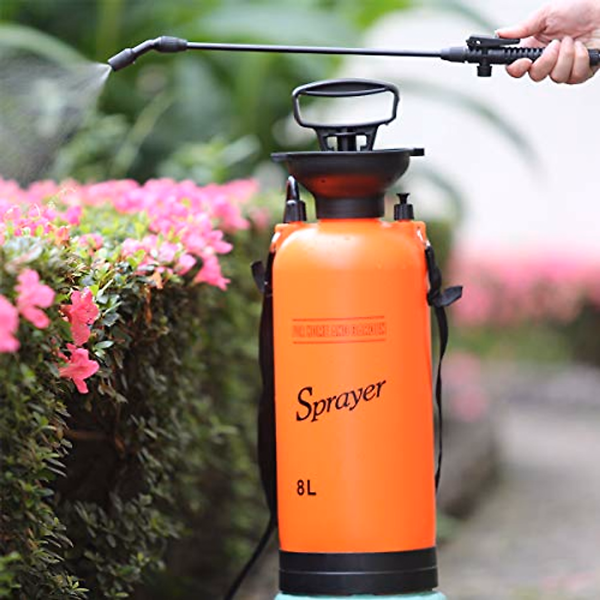 CLICIC Lawn and Garden Portable Sprayer - 2 Gallon - Pump Pressure Sprayer Includes Shoulder Strap