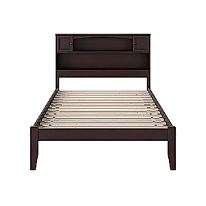 AFI Newport Full Platform Bed with Open Footboard and Turbo Charger in Espresso