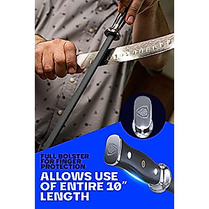 Dalstrong Honing Rod - 10" - G10 Handle - Stainless Steel Core - Scratch-Free Ceramic Coating