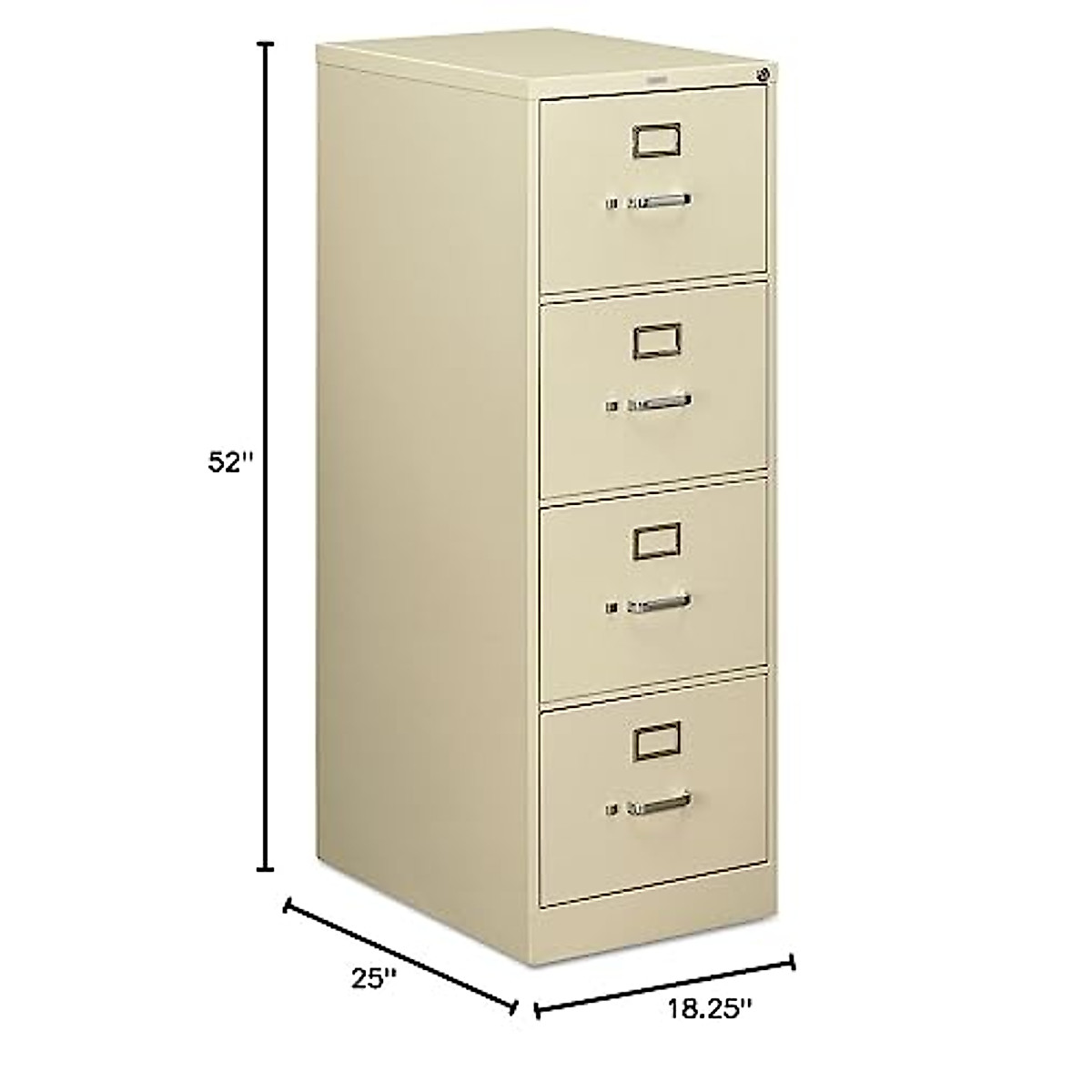 HON 514CPL 510 Series Four-Drawer Full-Suspension File, Legal, 52h x25d, Putty