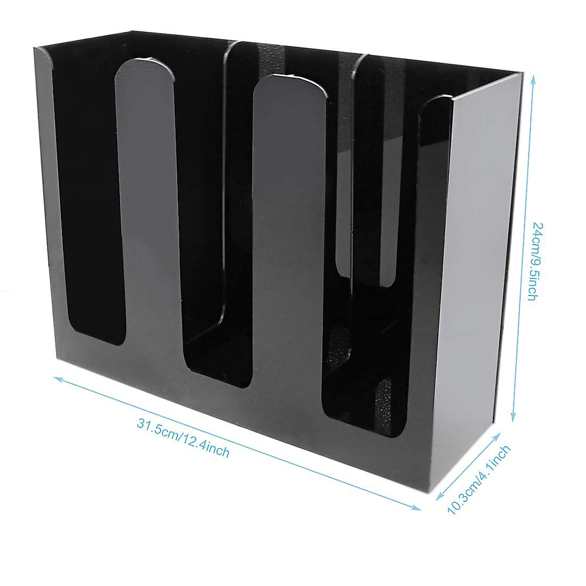 Tirifer Disposable Paper Cup Dispenser, Acrylic Coffee Cup and Lid Storage Organizer Holder, Coffee Milk Tea Shop Restaurant Accessories Christmas Party Supplies, 3 Compartments