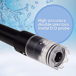 Dissolved Oxygen Meter with DO Probe, Pen Type Digital DO Meter with Self-Floating Probe Electrode Water Quality Tester with ATC for Fish Tanks, Hydroponic, Freshwater Aquarium Test Kit