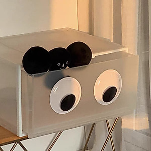 Wiggle Eyes Adhesive Googly Eyes self-Adhesive Round Plastic Twinkle Eyes for Craft Making and Party Decoration (40mm-20 Pcs)