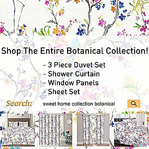 1500 Supreme Collection Extra Soft Botanical Bright Whimsical Watercolor Pattern Sheet Set, King - Luxury Bed Sheets Set with Deep Pocket Wrinkle Free Bedding, Printed Pattern, King