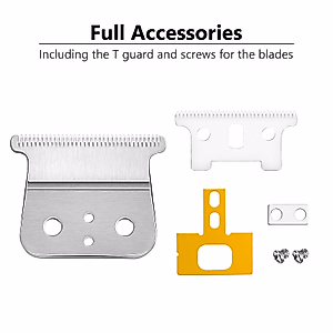 T Blade, T clipper and trimmer ceramic blades, T clipper and trimmer replacement blade replacement blade (Ceramic T blade + sliver steel blade)