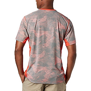 Columbia Men's Solar Chill 2.0 Short Sleeve, Wildfire Mesh Print, XX-Large
