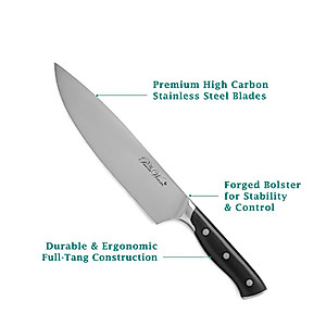 Generic The Pioneer 2 Woman Pioneer Signature 14-Piece Stainless Steel Knife Block Set, Black