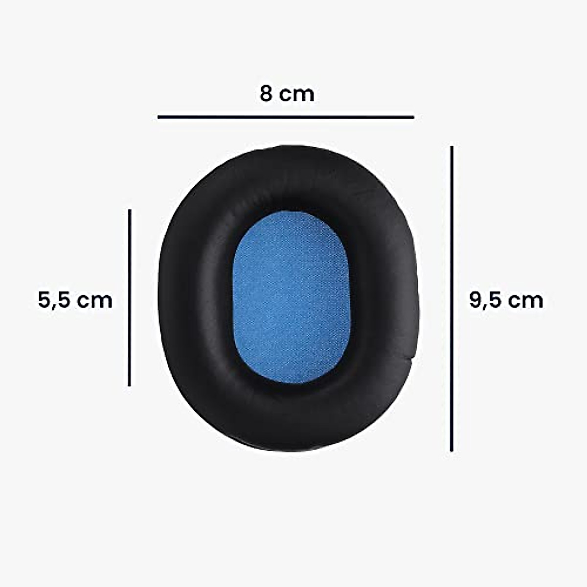 kwmobile Replacement Ear Pads Compatible with Sennheiser HD8 / HD8 DJ / HD6 Mix - Earpads Set for Headphones - Black