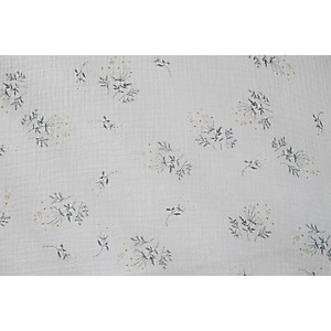 Marlowe & Co Cotton Muslin Crib Sheet, 100% Cotton Muslin Baby Crib Sheets for Standard Size Crib Mattress 28" x 52", Soft and Breathable Neutral Fitted Crib Sheet for Baby Boy and Girl (Wild Jasmine)