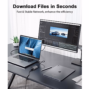 NP Type-C to Gigabit PoE Converter, POE Ethernet Adapter gigabit RJ45 to Type C 1000Mbps Converter