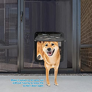 Ownpets Dog Screen Door, Inside Door Flap 12x14x0.4 Inch, Lockable Pet Screen Door, Magnetic Self-Closing Screen Door with Locking Function, Sturdy Screen Door for Dogs Cats