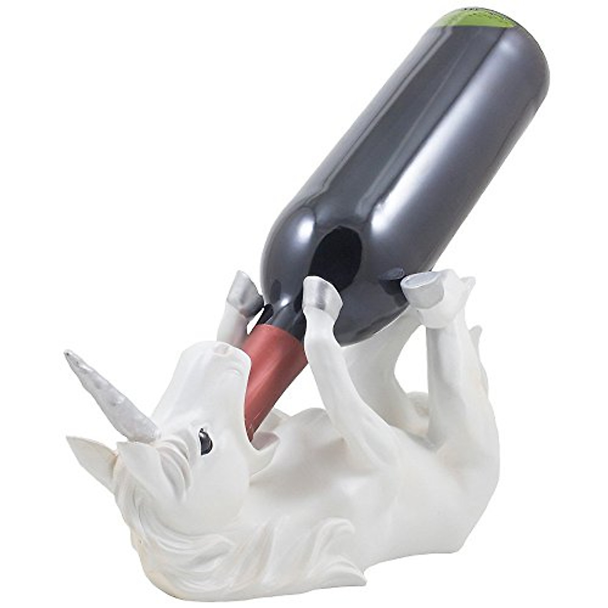 Drinking Magical Unicorn Wine Bottle Holder Display Stand Decorative Statue for Mythical Decor Bar or Counter Centerpieces As Fantasy Gifts for Wine Lovers