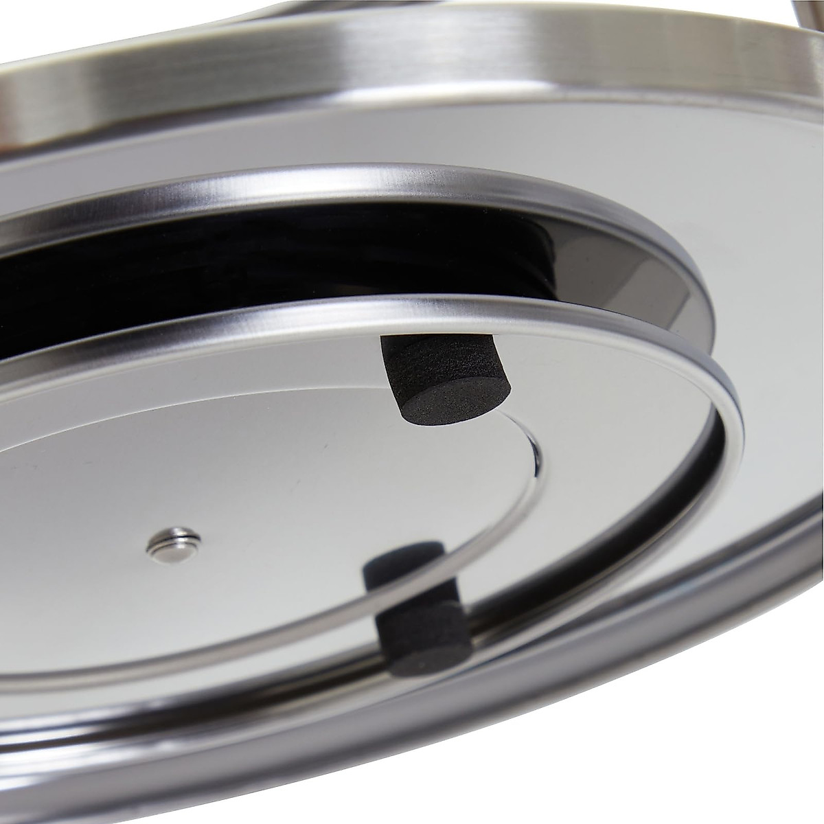 Juvale 2 Tier Lazy Susan Turntable Organizer for Cabinet, Revolving Spice Rack Carousel for Kitchen Pantry Storage, Stainless Steel (10.5 in)