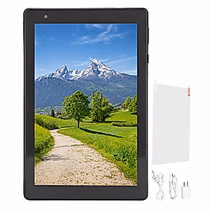MAVIS LAVEN WiFi Tablet, Dual Standby Dual SIM HD Tablet 4GB 64GB RAM MTK6592 Processor for Home (Black)