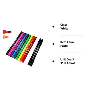 Food coloring Pens, 11Pcs Double Sided Food Grade and Edible Marker,Gourmet Writers for Decorating Fondant,Cakes, Cookies, Frosting, Easter Eggs, Thick Tip and Fine Tip, 10 Colors, by Edibleink