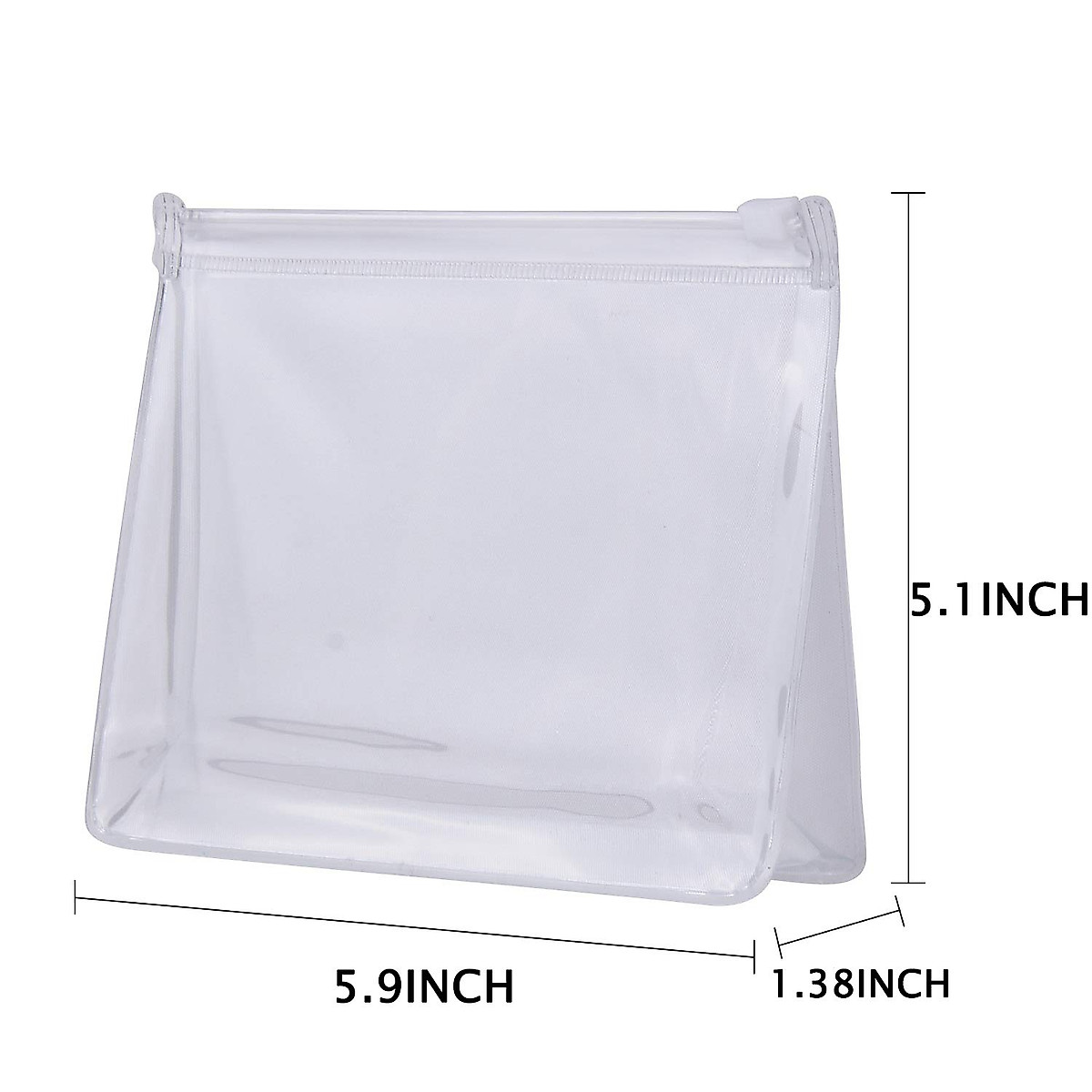 Arroyner 20 PCS Mini Clear Makeup Bag Small Clear Plastic Cosmetic Bags with Zipper Travel Toiletry Makeup Bag