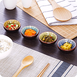 DOITOOL 3PCS para mini postres vinegar bowl serving bowl chip dip bowl appetizer tray mustard bowl seasoning dish dessert plate pickles headset essential oil dipping sauce bowl