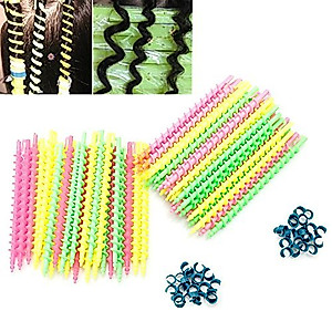Coobar 35Pcs Plastic Barber Hairdressing Spiral Hair Perm Rod Salon Tool Durable