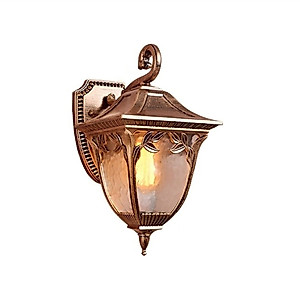 Zziyj Outdoor Wall Lamp Bedside Balcony Corridor Corridor European Waterproof Antique Outdoor Retro Wall Light Court Villa Courtyard Home Garden Wall Lantern