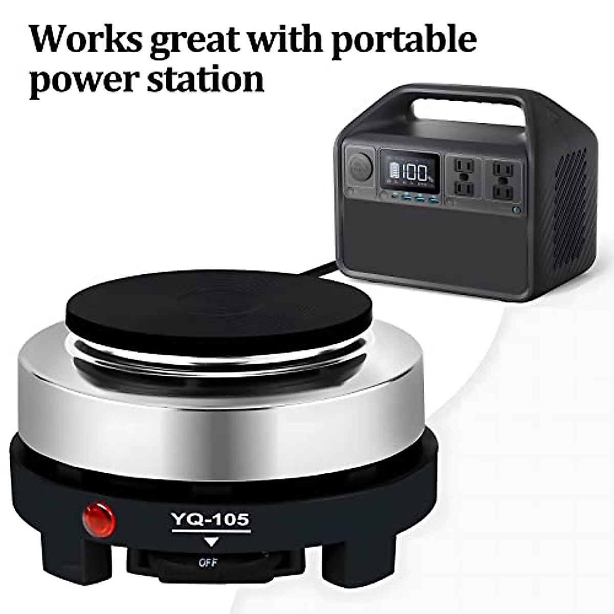 Artilife 500W Small Electric Hot Plate, Multi-Function Portable Stove Kitchen Cooktop Electric Heater for Home 110V