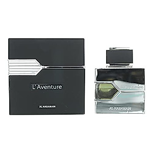 Al Haramain L'Aventure Eau de Parfum, 3.33 Ounce (100 ml) - For Creed Aventus Lovers, Black