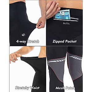 ROTTO Men's Cycling Pants Padded & No Pad Cycling Tights Bike Riding Leggings with Pockets