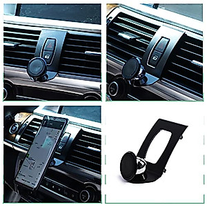 LLKUANG 360-Degree Rotary Cell Phone Holder Mobile Phone Mount for BMW X5 E70 X6 E71 E72 2008-2013 (Black)