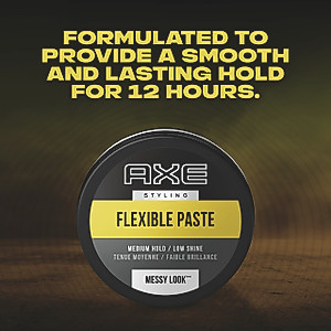AXE Styling Flexible Hair Paste Urban Messy Look 2 Count for An Instant Texture Boost Hair Styling Made Easy 2.64 oz