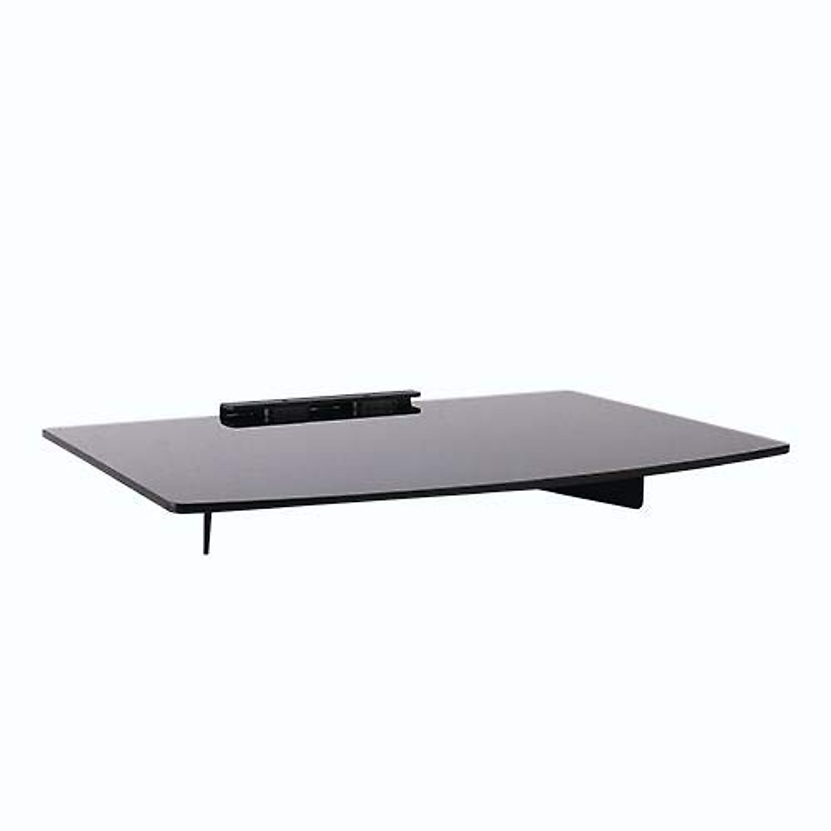 Mount World 1444 Compact Glass Component Single Shelf for DVD Player, Blu-ray Player, Cable Box, Satellite, Wii and Video Accessories (14.17" Wide X 9.84" Deep X 1" Height)