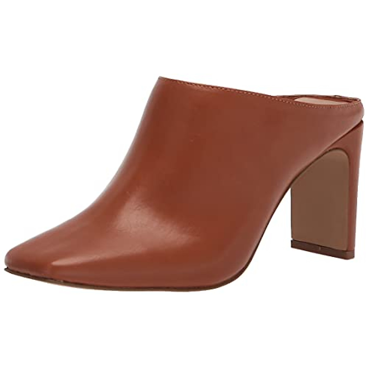The Drop Women's Avena Square Toe Block Heel Mule, Cognac, 8