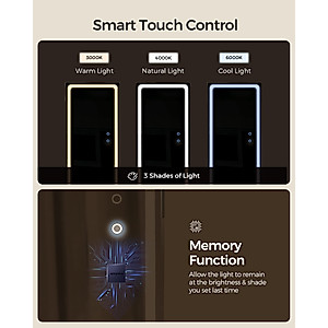 SONGMICS LED Mirror Jewelry Cabinet Standing, Lockable Jewelry Armoire with Full-Length Mirror and Adjustable LED Lights, Space-Saving Jewelry Organizer with Mirror, Gift Idea, Rustic Brown UJJC008X01