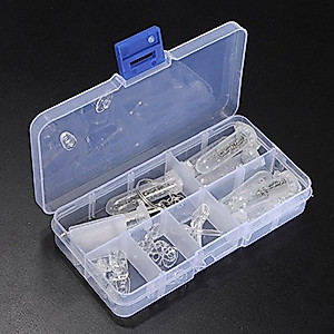 Driak Eyeglass Nose Pads Set and Assorted Tiny Screws Nut Washer with Screwdriver,Eyeglass Repair Kit for Sunglass Spectacles