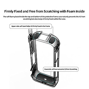 Aluminium Protective Frame and Silicone Lens Guards Cap for Insta360 X3,Metal Durable Housing Cage with Cold Shoe Mount,Bundle Include Metal Cage and Lens Protector