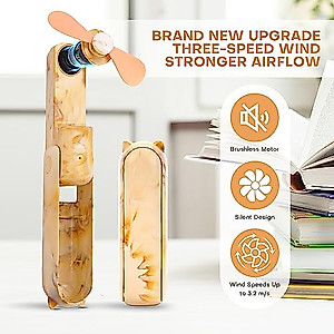 Nezylaf Handheld Mini Fan, 3 Speeds Rechargeable Travel Fan[9-15 Working Hours], Portable USB Small Pocket Fan, Personal Fan with Power Bank for Women,Outdoor Travel essentials