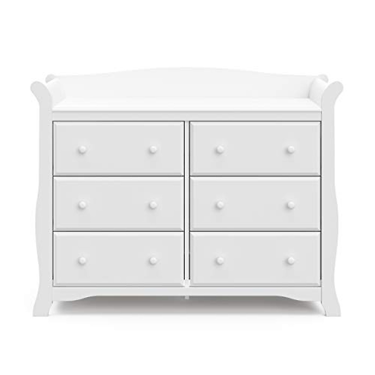 Storkcraft Avalon 6 Drawer Double Dresser (White) – Dresser for Kids Bedroom, Nursery Dresser Organizer, Chest of Drawers for Bedroom with 6 Drawers, Classic Design for Children’s Bedroom