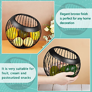 2 Pieces Coffee Pods Holder Large Capacity Coffee Pod Container Stainless Steel Cup Organizer Sturdy for Espresso Capsule Pot Storage Metal Wire Fruit Bowl Snack Storage (Black)