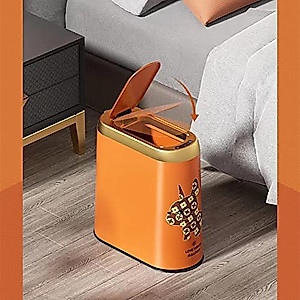 ENFILY Automatic Infrared Motion Sensor Trash Can with Lid, 3.2 Gallon/12 L Smart Electric Touchless Handsfree Kick Garbage Bin, USB Rechargeable Waste Container with 75 Counts (5 Rolls) Trash Bag