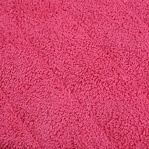 100% Cotton Kitchen Everyday Basic Terry Pot Holder Heat Resistant Coaster Potholder for Cooking and Baking Set of 5 (Dark Pink, Potholder)