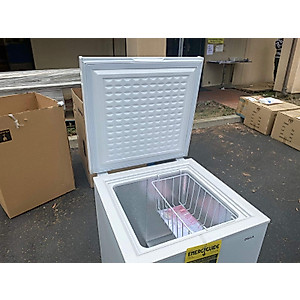 Commercial Freezer Chest freezer 3.5 CuFt 22" NSF Restaurant White Solid Flat Top w/Storage Baskets