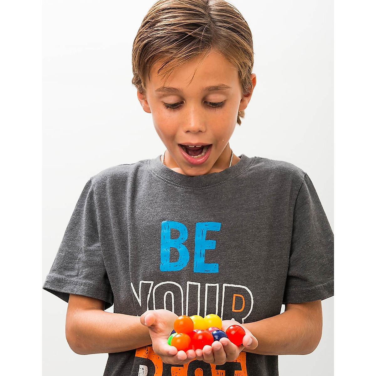 JA-RU Bouncy Balls Superballs Super Hi Bounce (2 Packs, 5 Balls Each) Fidget Bouncy Ball Small Toys Party Favors for Kids Toy Racquetball Bulk Kids Prize Premium Gift Includes Sticker 973-2s