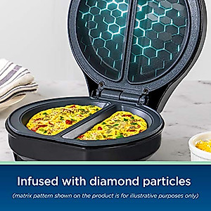Oster CKSTOML2S-DM DiamondForce Electric Omelet Maker, Small, Black