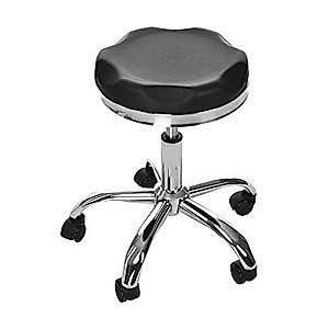 YOMXL Rolling Swivel Saddle Stool with Wheels Height Adjustable for Salon Spa Ergonomic Swivel Chair