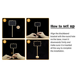 15 Pack Wood Mini Chalkboard Signs with Support Easels, Place Cards, Small Rectangle Chalkboards Blackboard for Weddings, Birthday Parties, Message Board Signs and Special Event Decorations